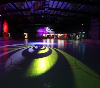 Rink with disco lights